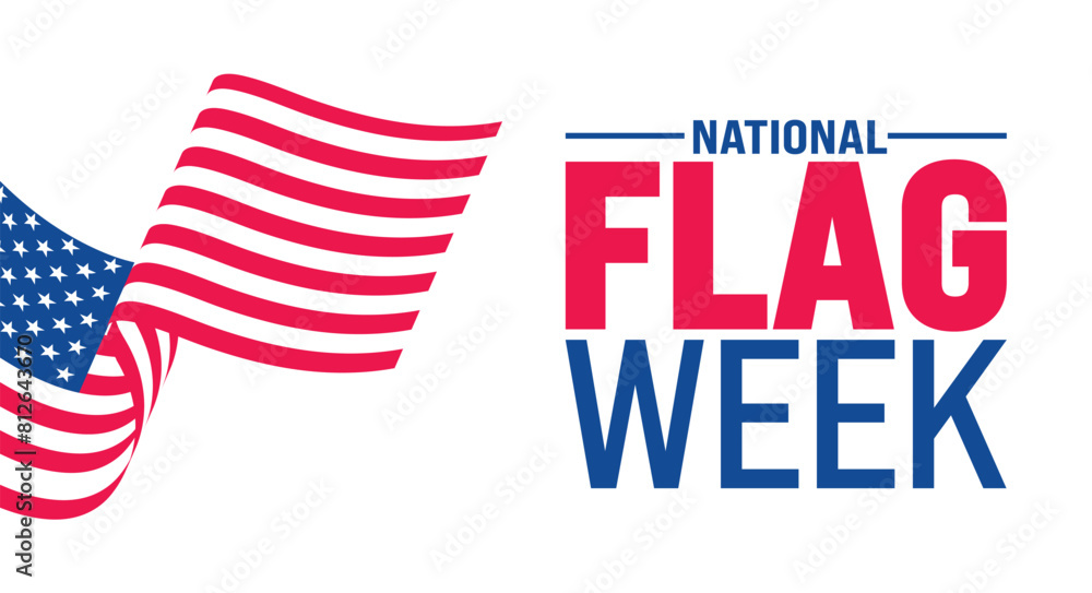June is National Flag Week background template. Holiday concept. use to ...