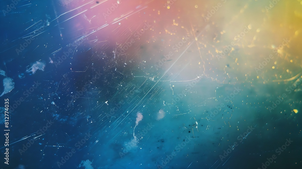 Dust scratches overlay Old film effect Blue distressed faded glass with ...