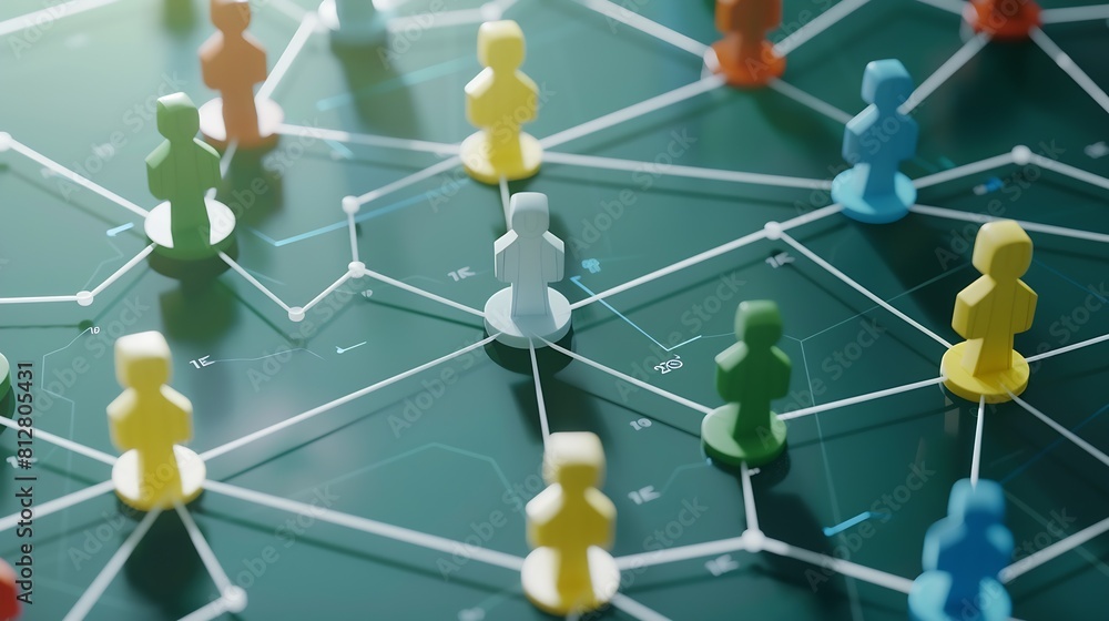 Organization chart showing hierarchy structure of teams in corporation ...