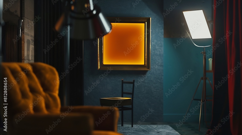 Foto de Stock The layout of the frame is 3x4 30x40 Layout with one gold ...