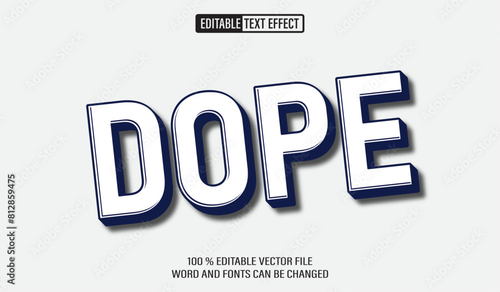 Editable 3d text style effect - Dope text effect Template Stock Vector ...