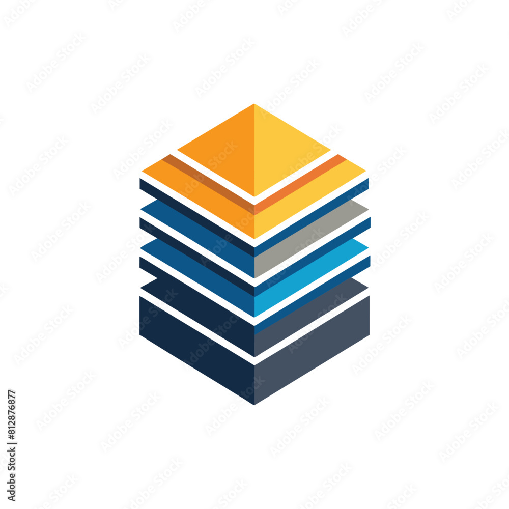 Multiple books stacked neatly on a plain white background, abstract ...