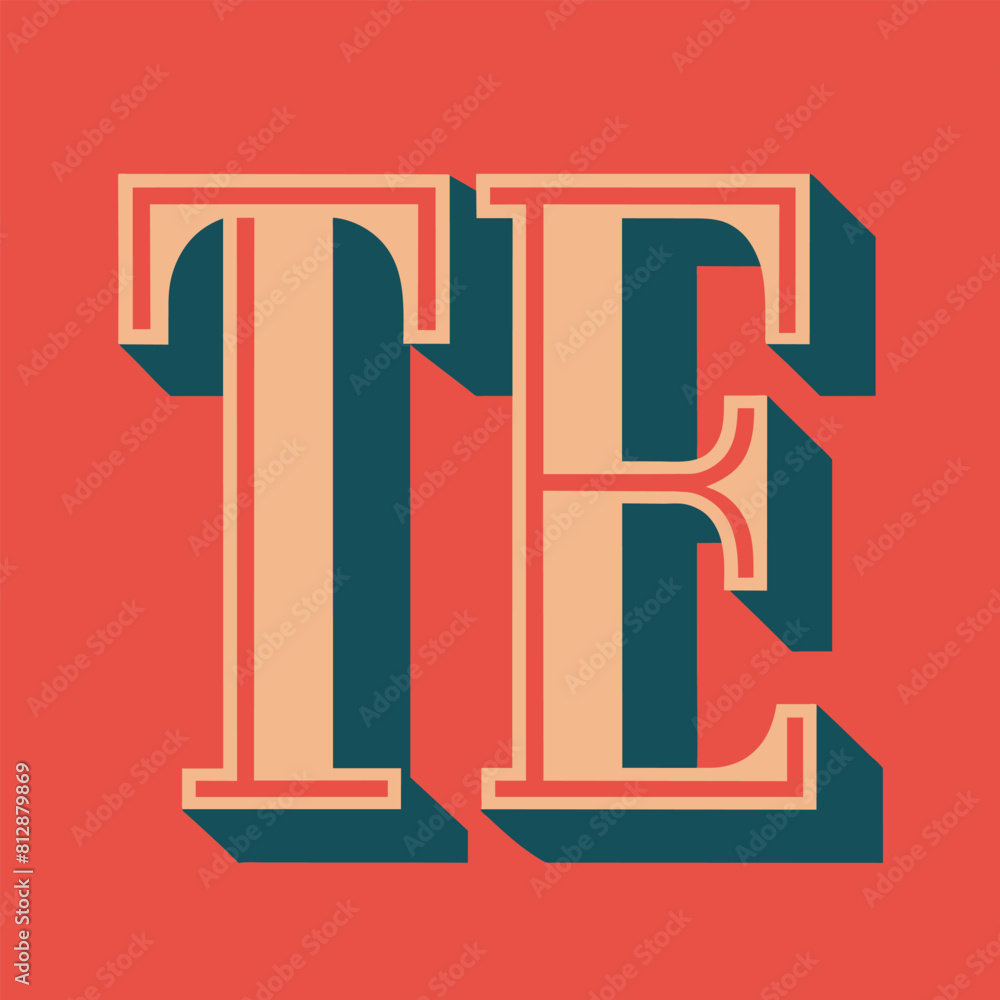 The letter E is cleverly created by combining two letters together to ...