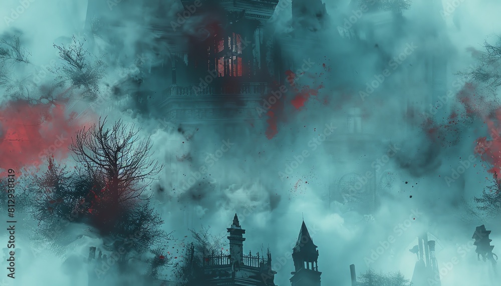 Craft a watercolor masterpiece showcasing a low-angle perspective of a ...