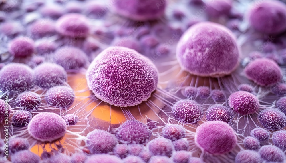Cancer cells observed under a microscope Stock Photo | Adobe Stock
