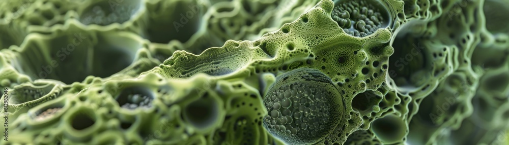 Plant cell wall, showing its multilayered structure with cellulose ...