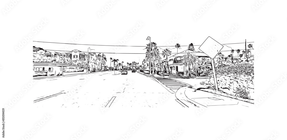 Print Building view with landmark of St. Pete Beach is a coastal city ...