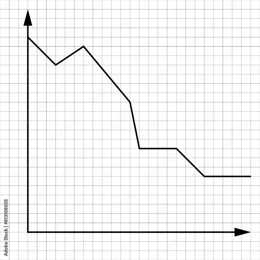 Blank Cartesian Coordinate System In Two Dimensions Math Scale Template Vector Illustration