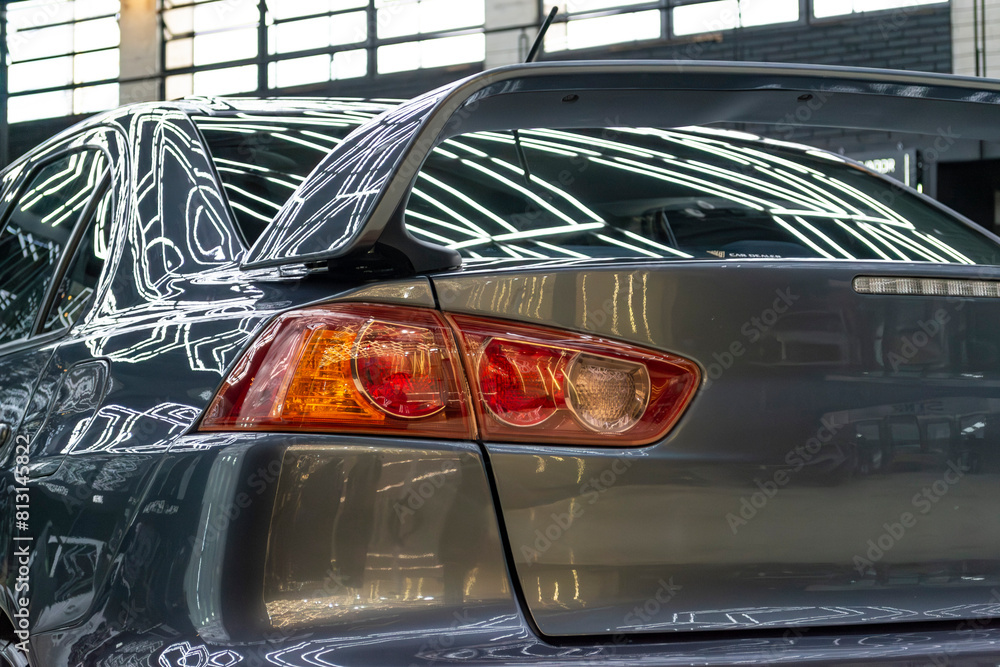 Mitsubishi Lancer Evolution rear end view, taillight focused shot, JDM ...