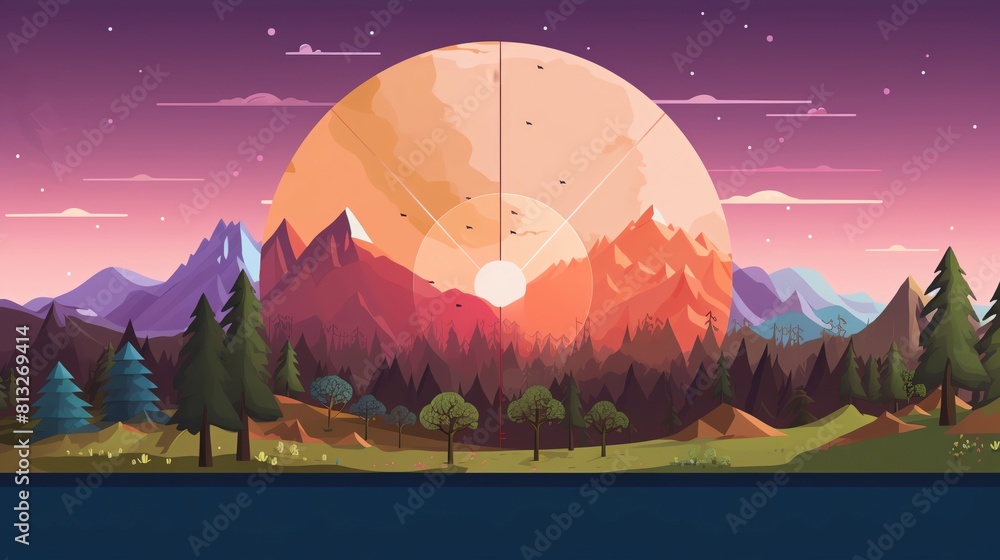 Equator flat design side view climate zones theme animation Analogous ...