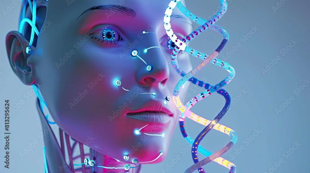 Stock-Illustration „Forensic genomics front view, highlighting the use ...
