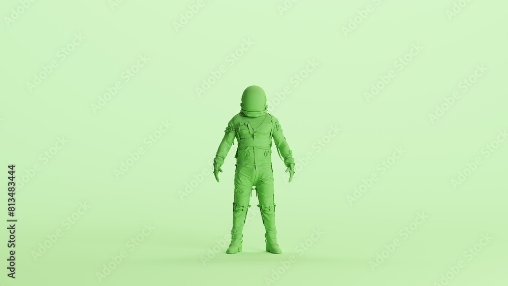 Green spaceman astronaut cosmonaut retro space man space woman helmet ...