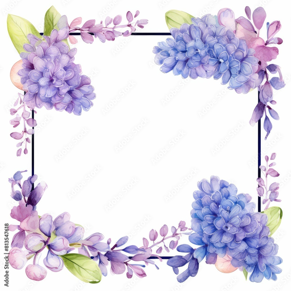 hyacinth themed frame or border for photos and text. featuring fragrant ...