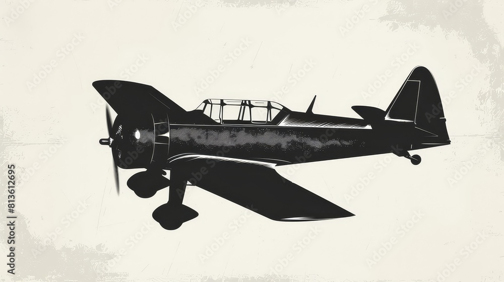 Iconic plane flat design side view symbolic representation theme water ...