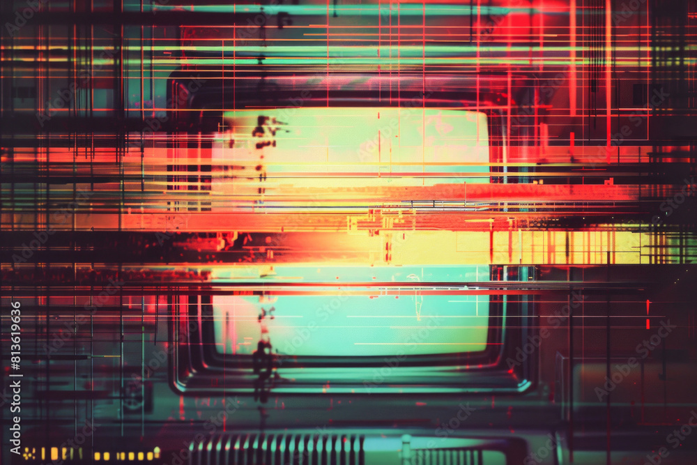 Texture resembling a retro TV screen, featuring scanlines and ...