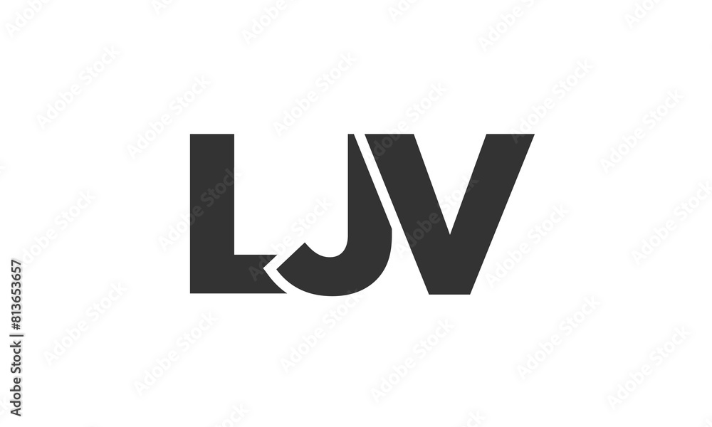 LJV logo design template with strong and modern bold text. Initial ...