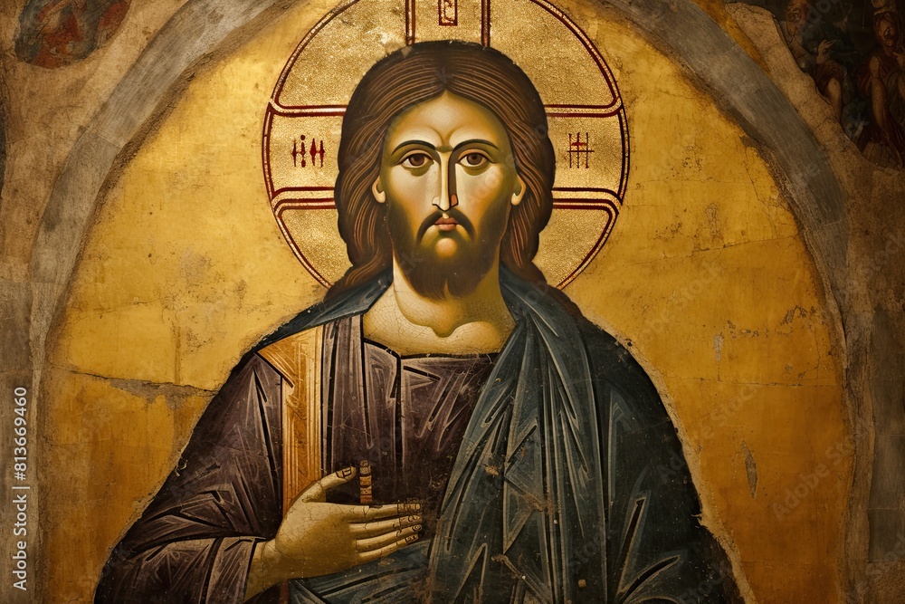 Biblical respresentation of jesus Christ Stock Illustration | Adobe Stock
