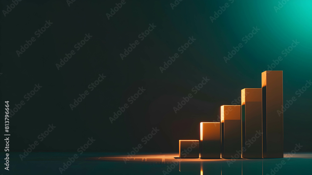 Bar chart showing the exponential growth of profit from investment ...