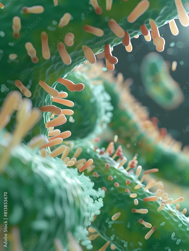 Ilustración de Stock Bacterial Growth Stages in a D Culture Medium Lag ...