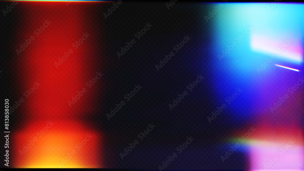 Film leak light overlay texture background with neon and iridescent ...