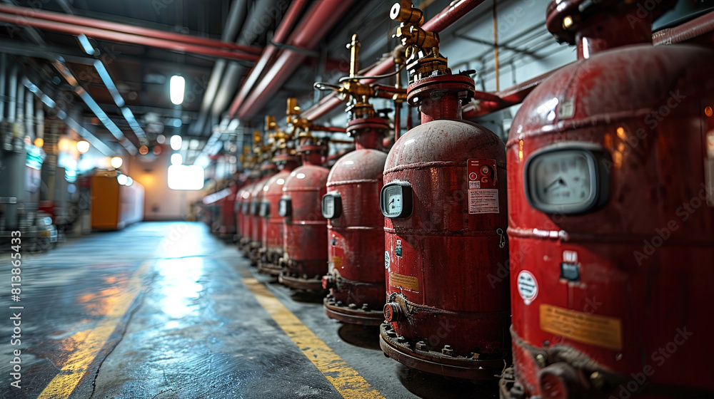 Automatic Fire Extinguishing System Gas Cylinders with Compressed Air ...