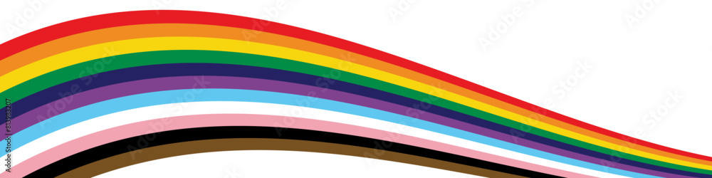 LGBTQ Pride Flag Wave Background Design Element. LGBTQ+ Gay Pride ...