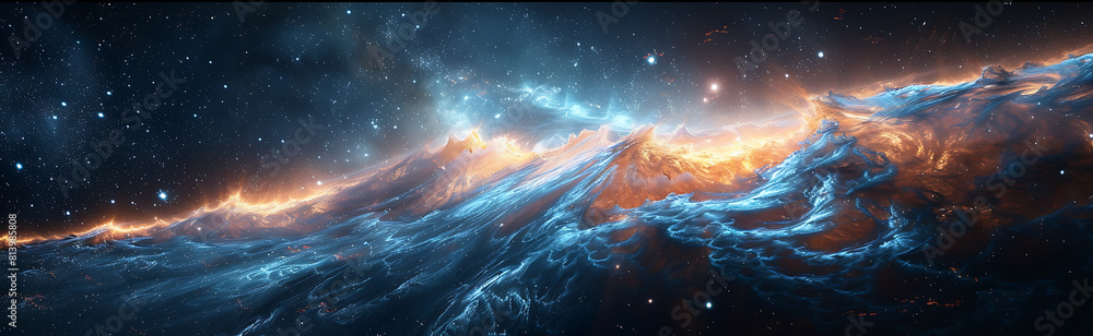 Exploring Gravitational Waves: Illustration Depicts Ripples in ...