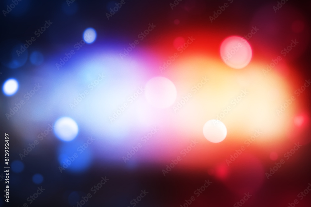 Police light glowing in bokeh blur style, background design. Modern ...