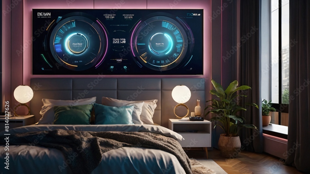 hotel lobby that seamlessly integrates technology with minimalist ...