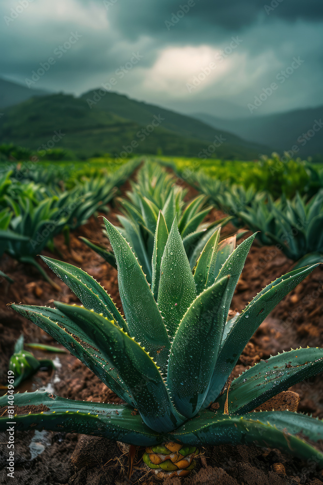 Visualization of an experimental agave farm exploring new varieties for ...