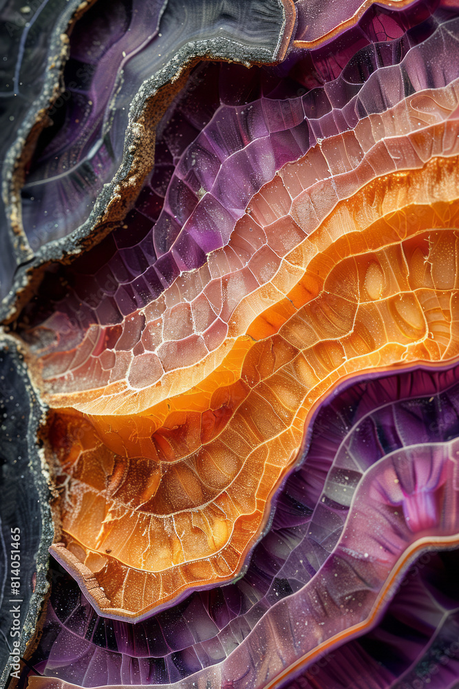 Cross-section of a rye grain, detailed illustration showing its ...