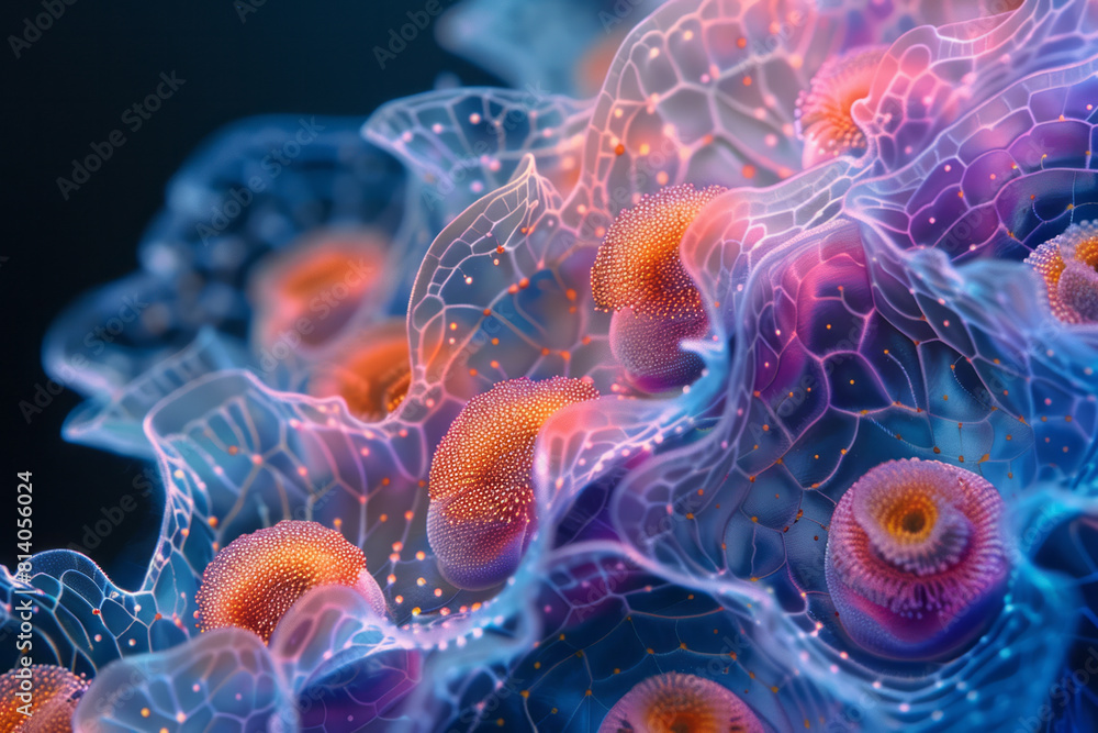 Dynamic, abstract expression of a malaria parasite life cycle, with ...