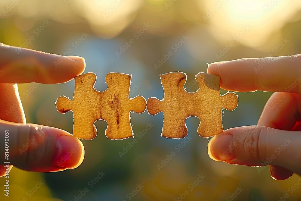 Concept of teamwork and partnership. problem solving, finding a way to ...