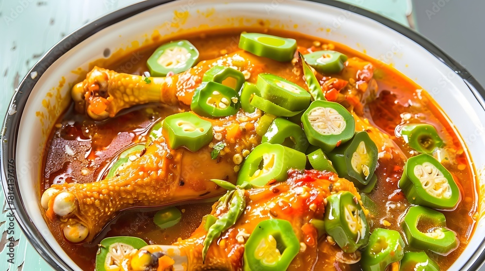 Caipira, a traditional Brazilian stew made with chicken, okra, and ...