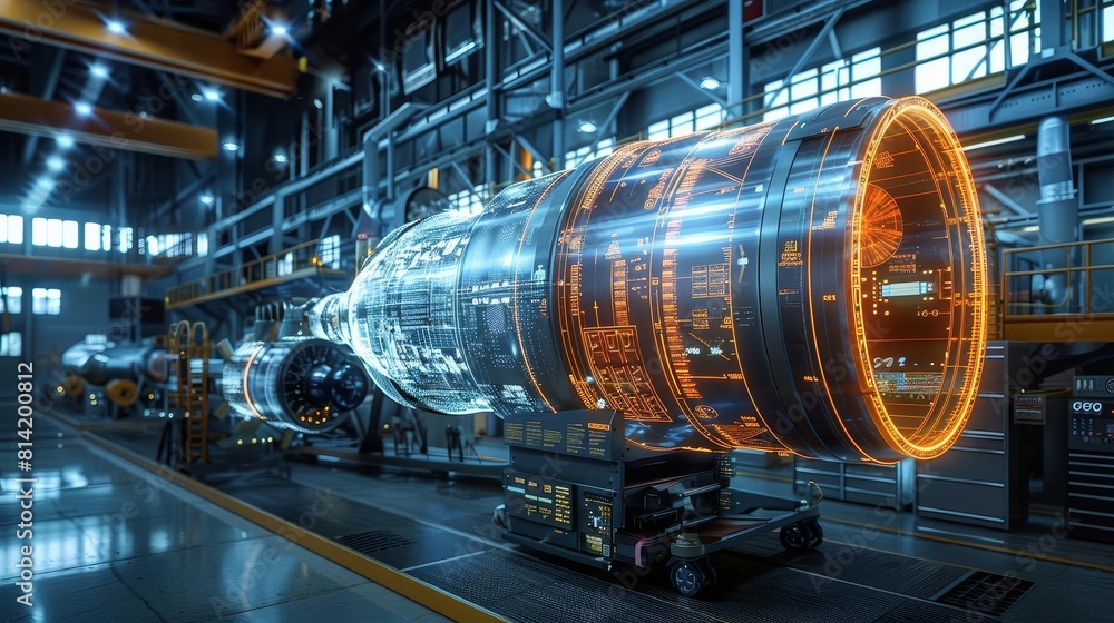 Show a digital twin used in aerospace engineering to simulate and ...
