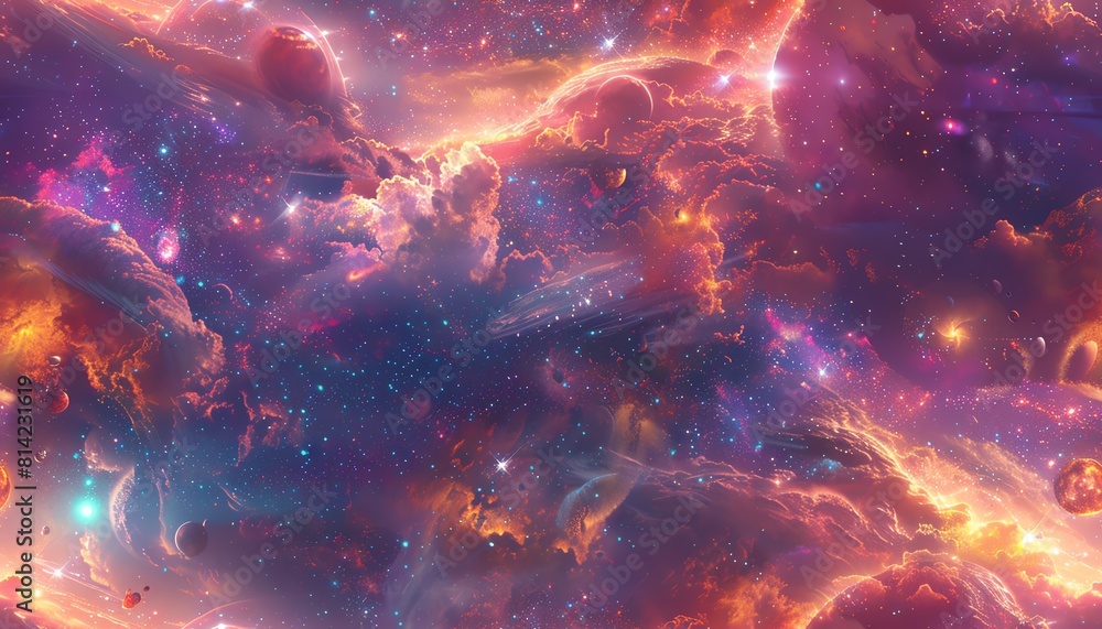 Illustrate a mind-bending fusion of space exploration and surrealism in ...