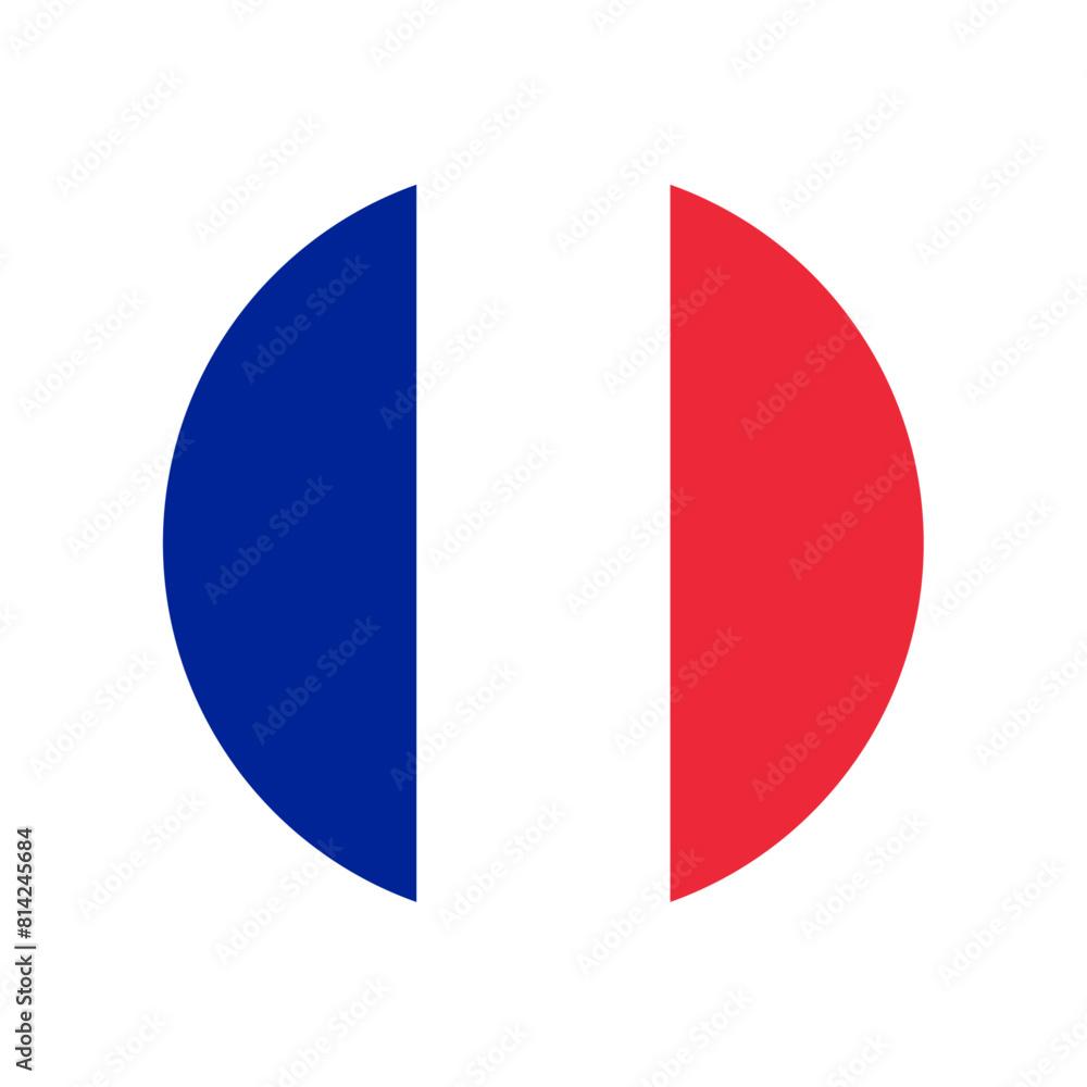 Round France flag icon Stock Vector | Adobe Stock