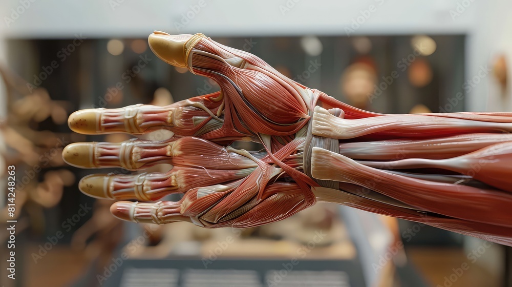 360-Degree Panoramic View of Hand Muscles: A Detailed Illustration of ...