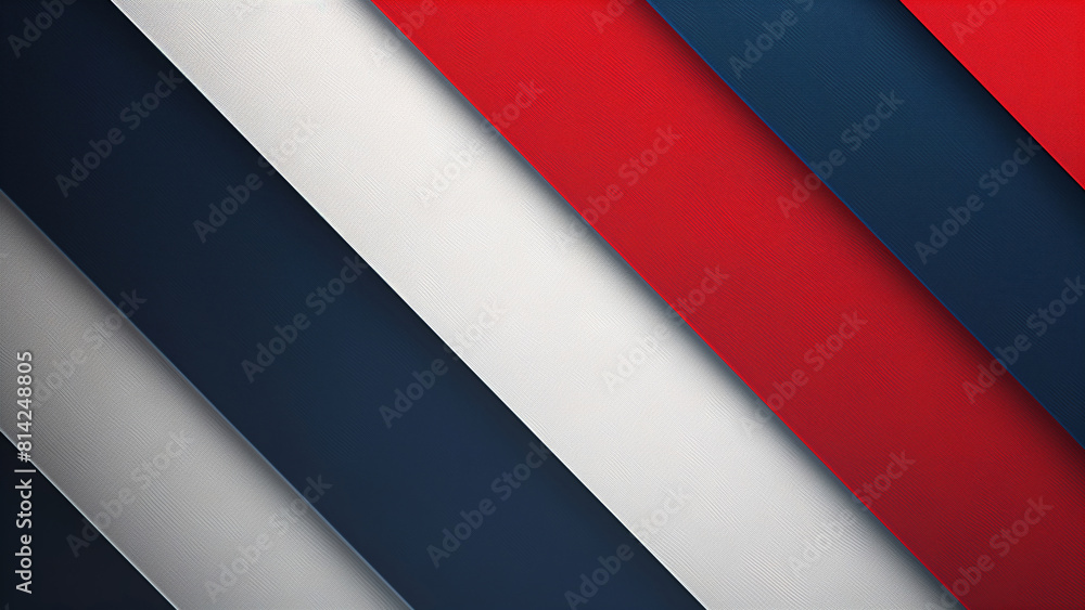 Modern Patriotic Background with Elegant Red, White, and Blue Diagonal ...