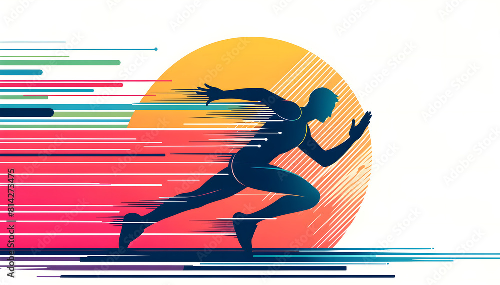 Extreme sports illustration, digital vector running adventure Wallpaper ...