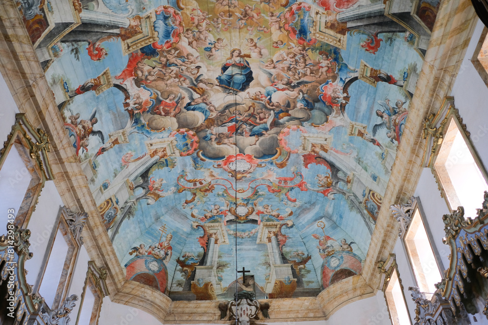 Ouro Preto, Minas Gerais, Brazil - May 2, 2024: Ceiling of the São ...