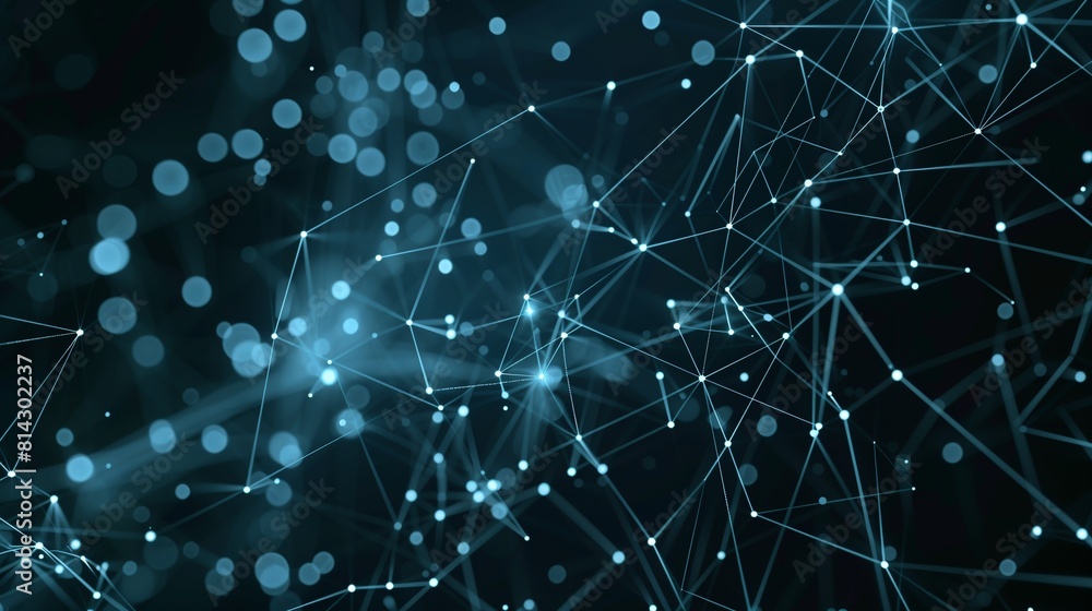 Ilustración de Stock Abstract connections of moving dots and lines ...