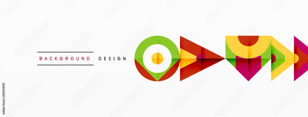 A dynamic logo featuring a triangle and rectangle with arrows pointing ...