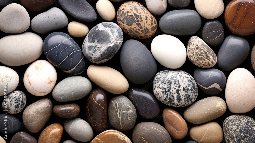 Bird's-eye view of a polished river rock floor, uniquely textured for ...
