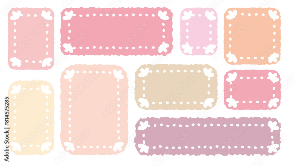 Collection of wedding theme speech bubbles.Romantic memo labels.Hand ...