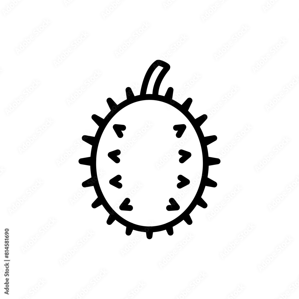 Durian line icon. Fruit icon. Durians icon isolated on white background ...