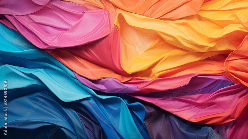 Crumpled Paper Landscape A vibrant abstract pattern created by ...