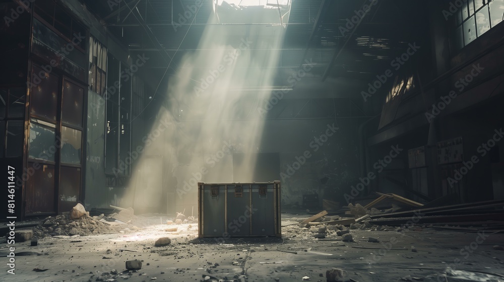 abandoned warehouses, background for scenes Stock Illustration | Adobe ...