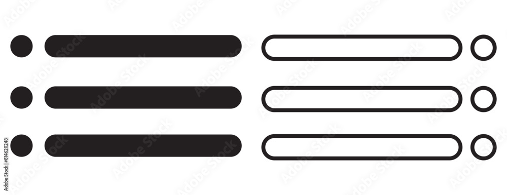 Black menu bar icon, web menu sign and symbol. hamburger menu symbol ...