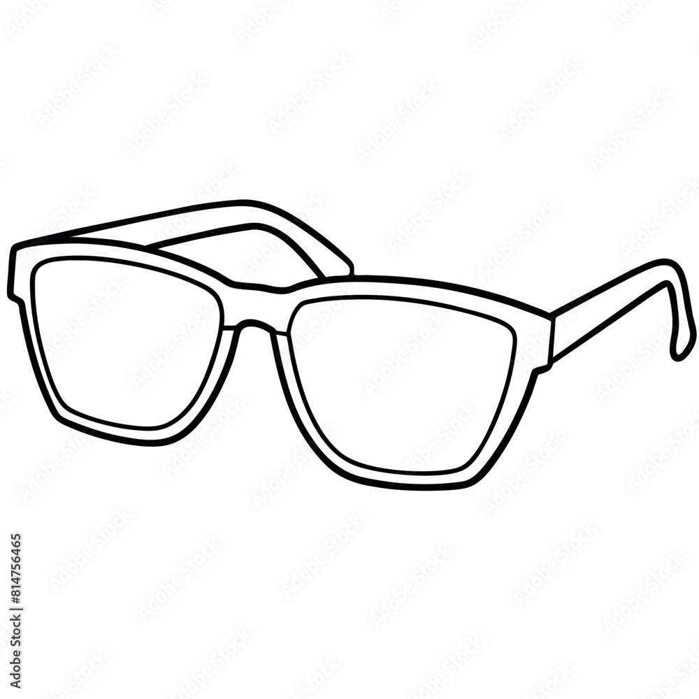 Sunglasses outline coloring book page line art illustration digital ...
